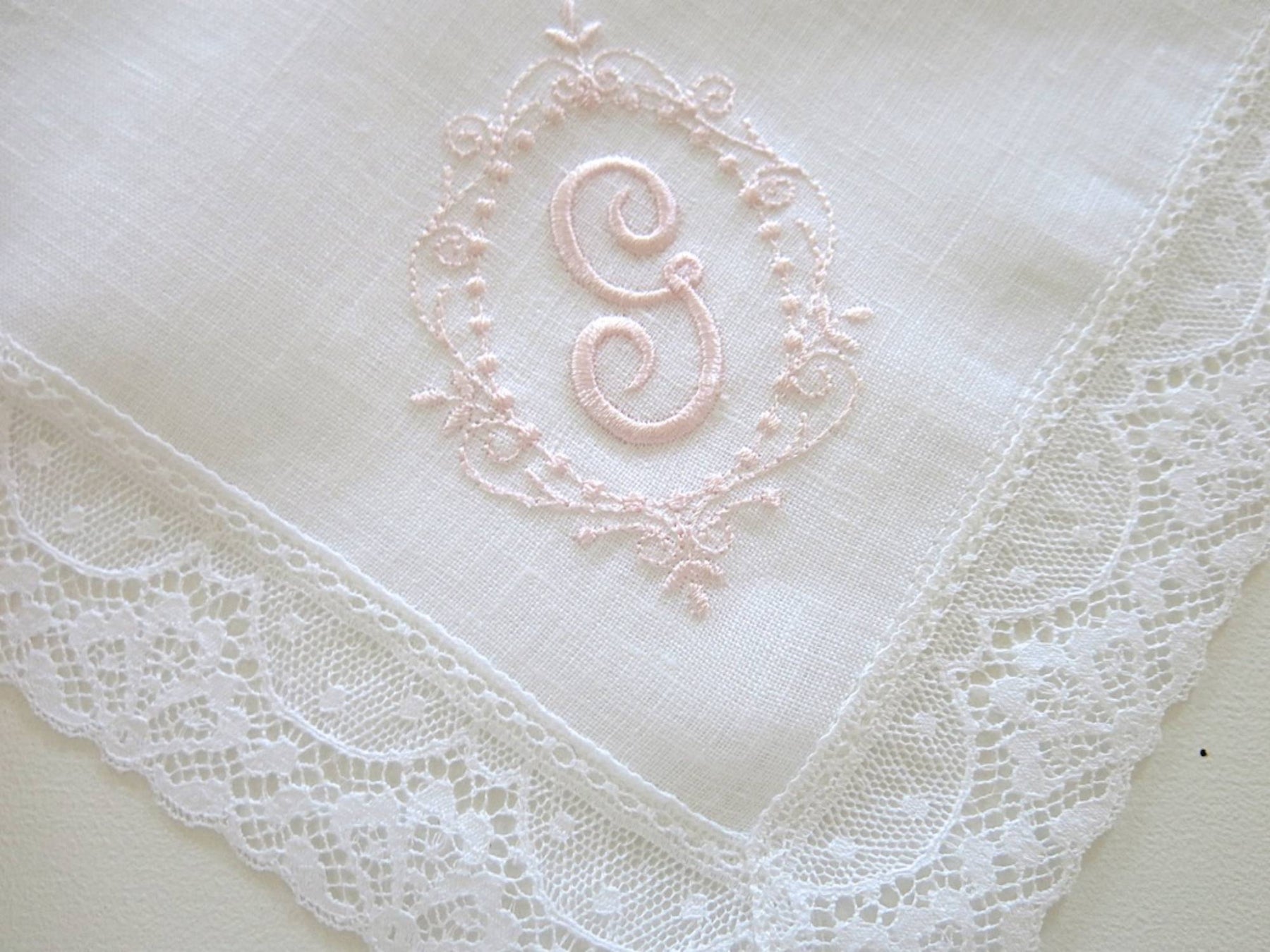 Loveliest Wedding Handkerchief/Personalizaed Wedding Hankerchief