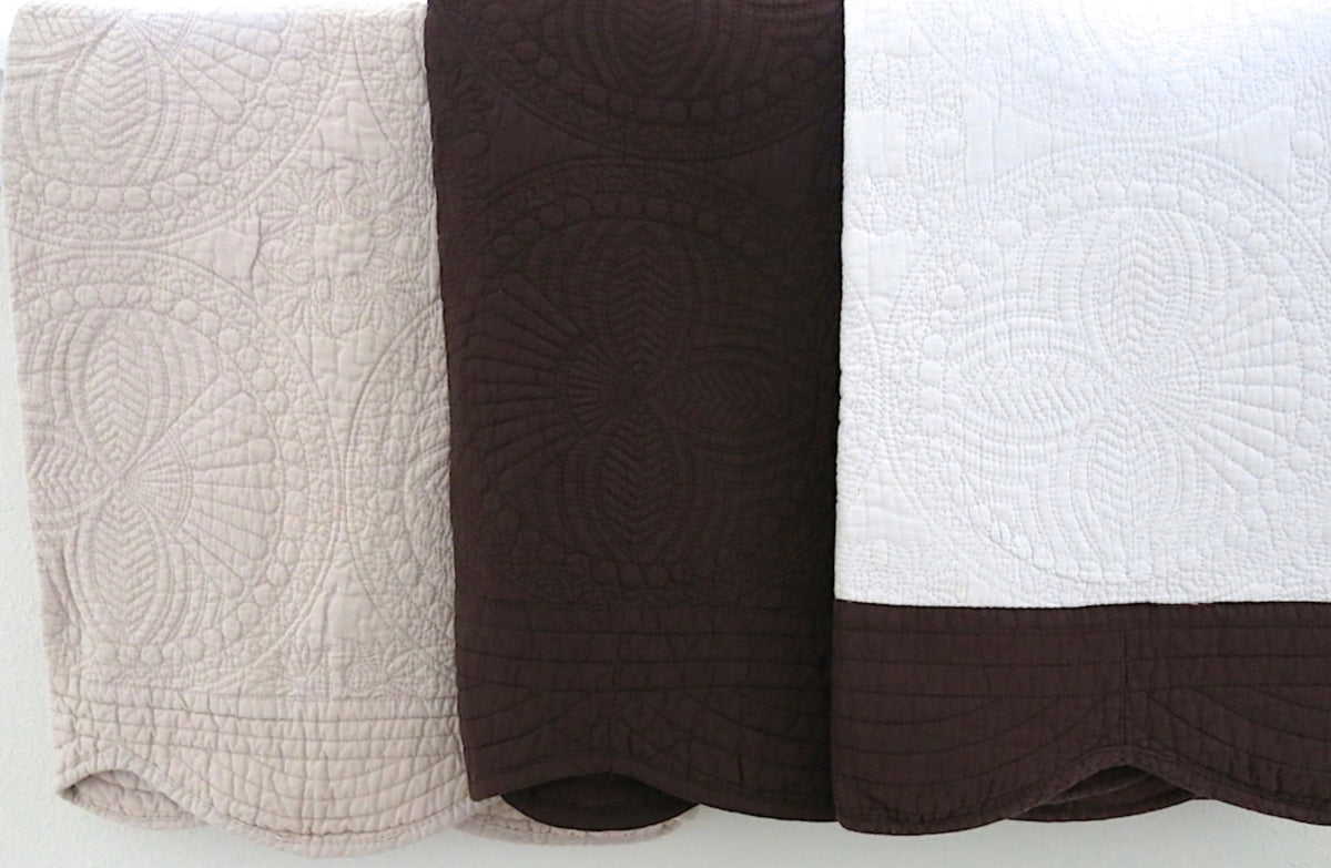 Cotton Baby Quilt-Earth Tone Color Collection | Linen Whites